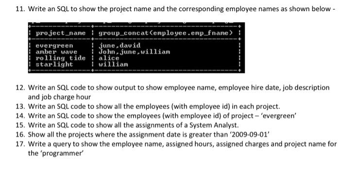 Solved Table : Job job_code | job_desc 500 | Programmer 581 | Chegg.com