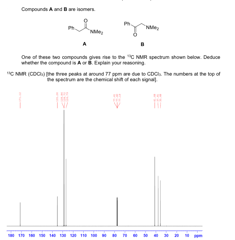 Solved Compounds A and B ﻿are isomers.One of these two | Chegg.com