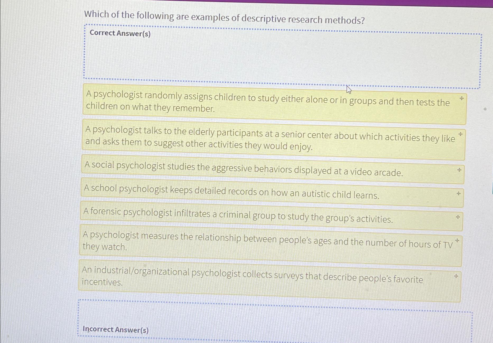 Solved Which of the following are examples of descriptive | Chegg.com