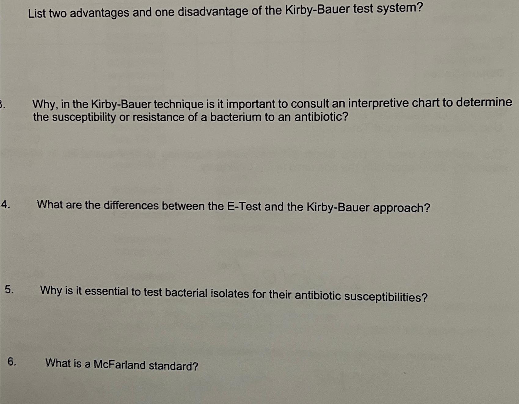 Solved List two advantages and one disadvantage of the | Chegg.com