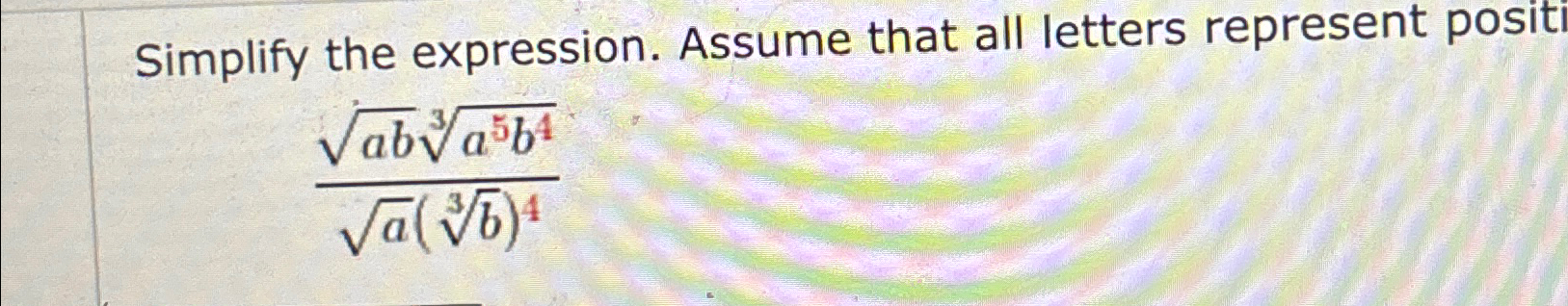 Solved Simplify the expression. Assume that all letters | Chegg.com