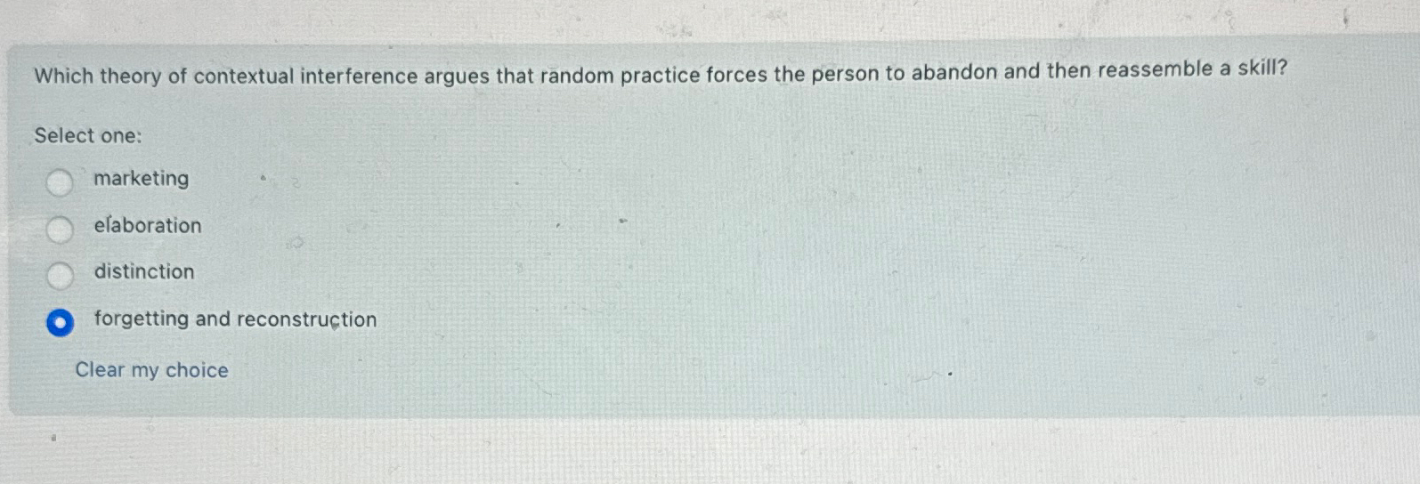 Solved Which theory of contextual interference argues that | Chegg.com