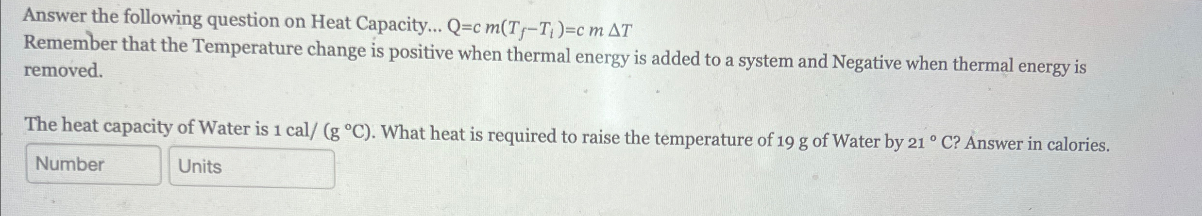 Solved Answer the following question on Heat Capacity... | Chegg.com