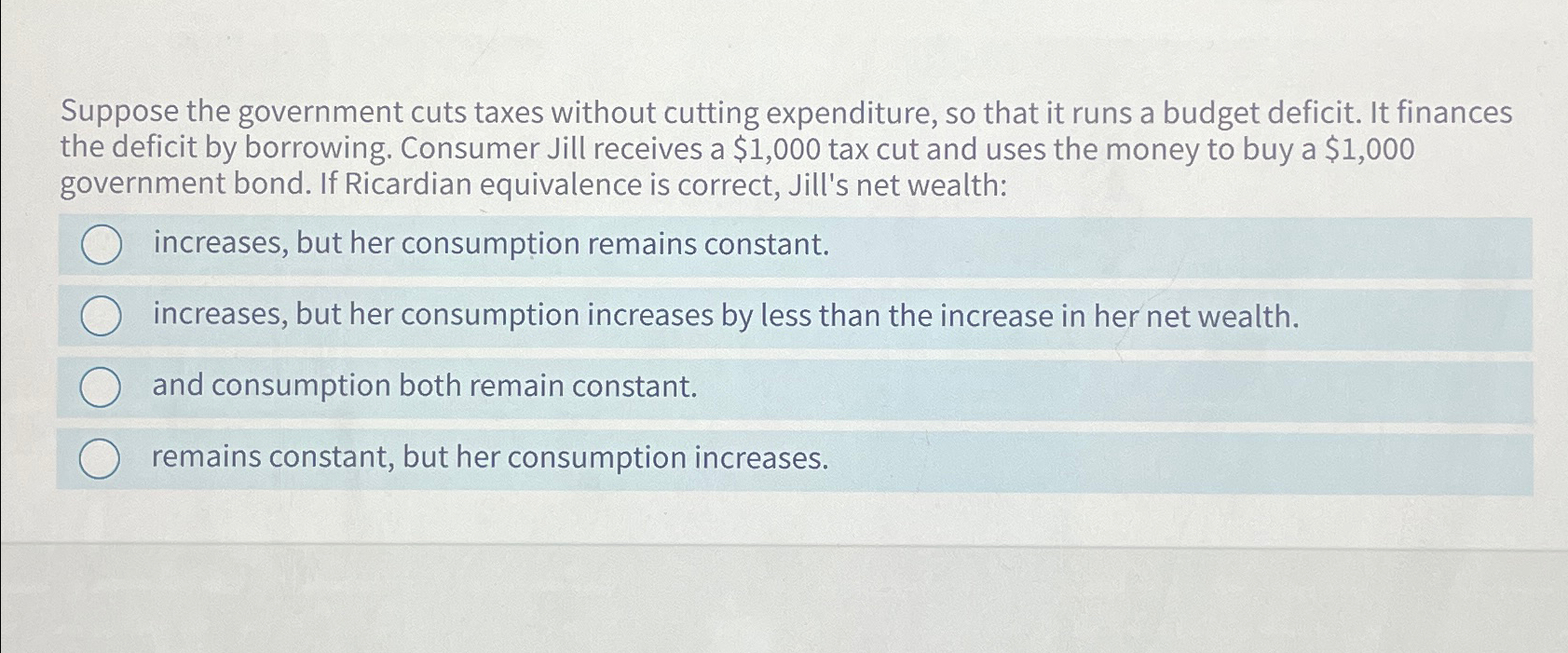 Solved Suppose the government cuts taxes without cutting | Chegg.com
