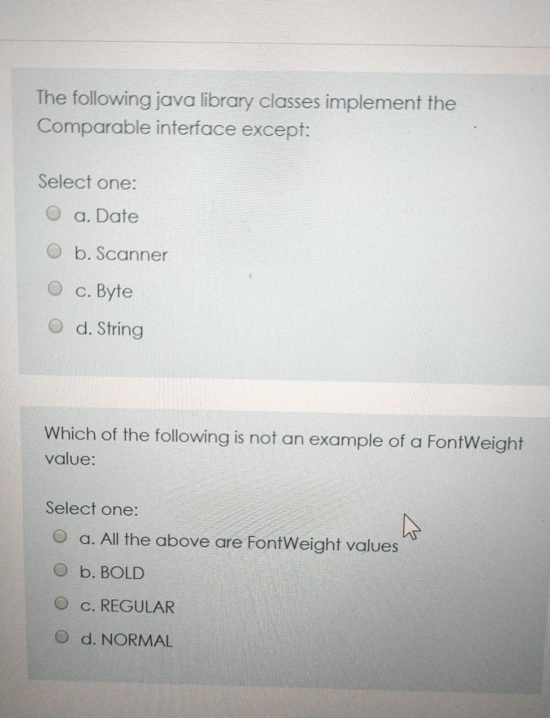 Solved The following java library classes implement the | Chegg.com
