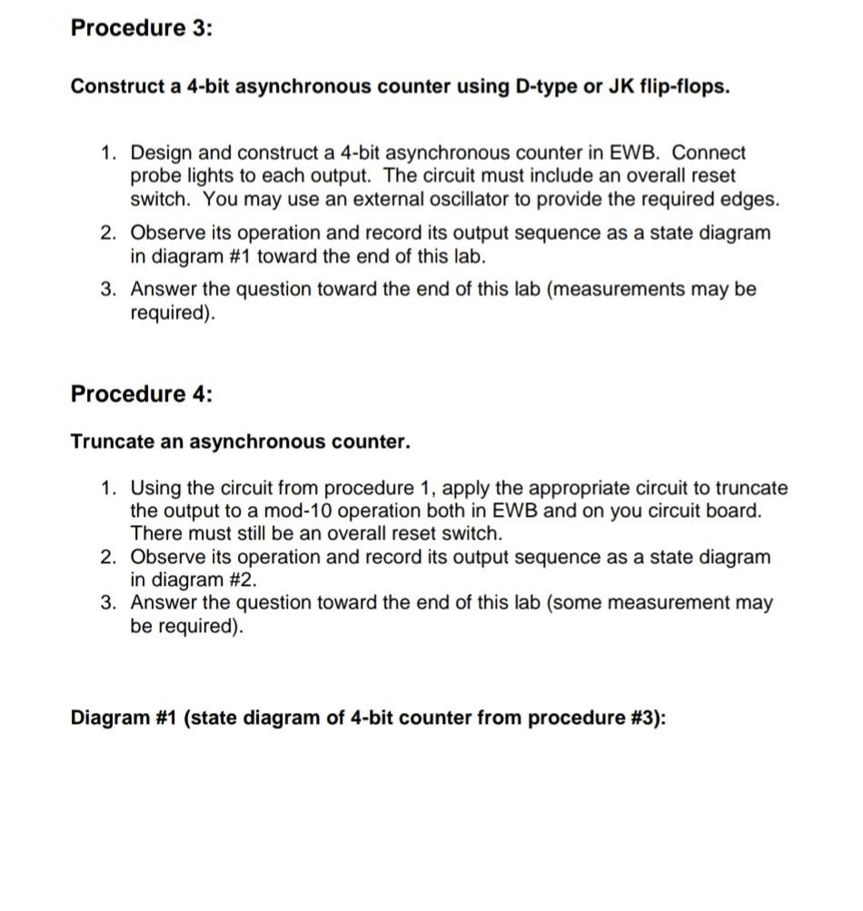 Solved Procedure 1: Construct a 4-bit SIPO re-circulating | Chegg.com