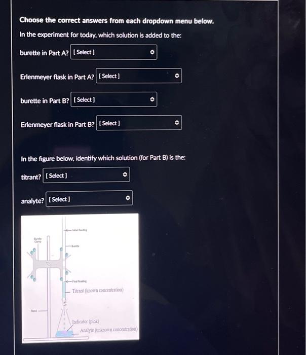 Solved Choose the correct answers from each dropdown menu | Chegg.com