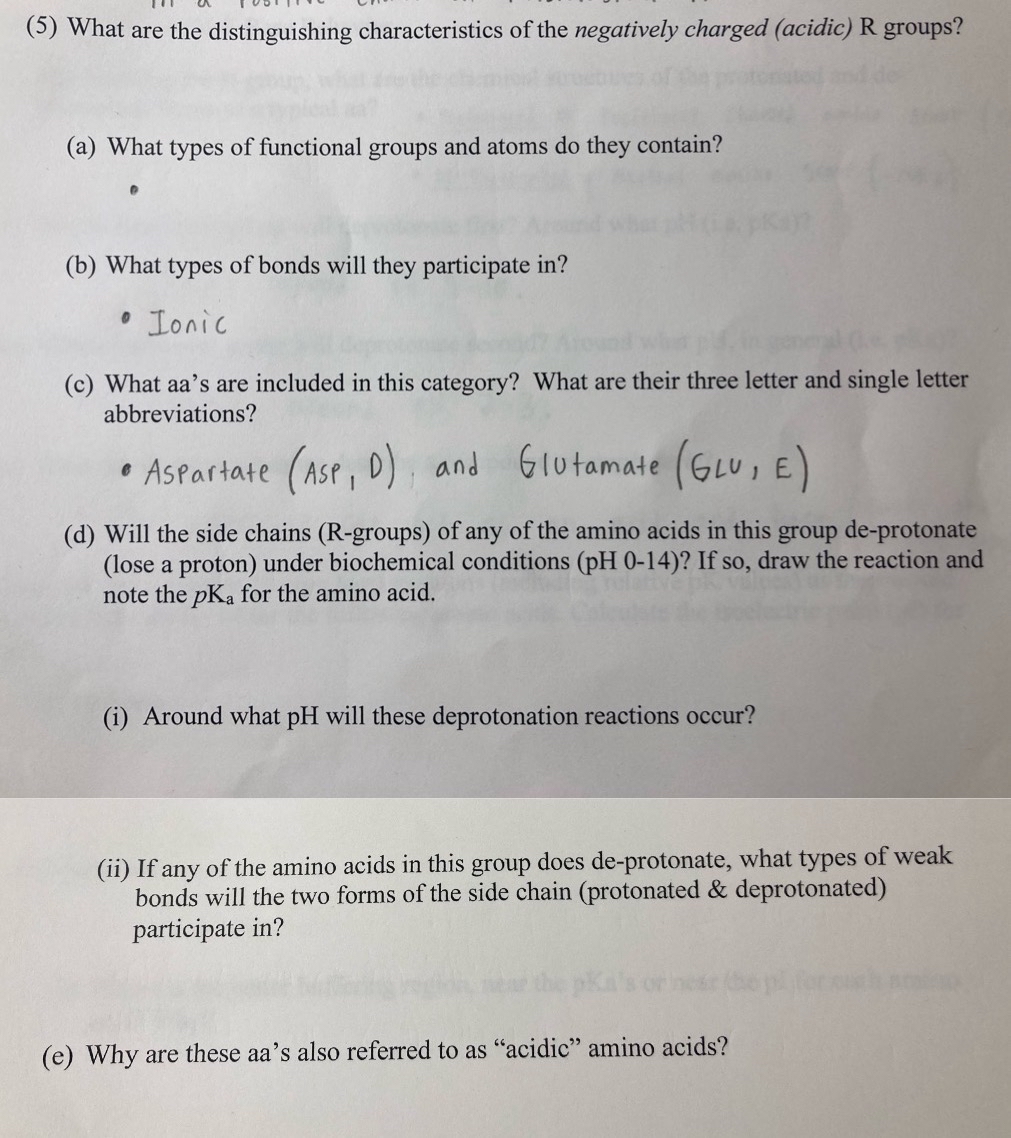 Solved For Biochemistry! I only need the ones that aren't | Chegg.com