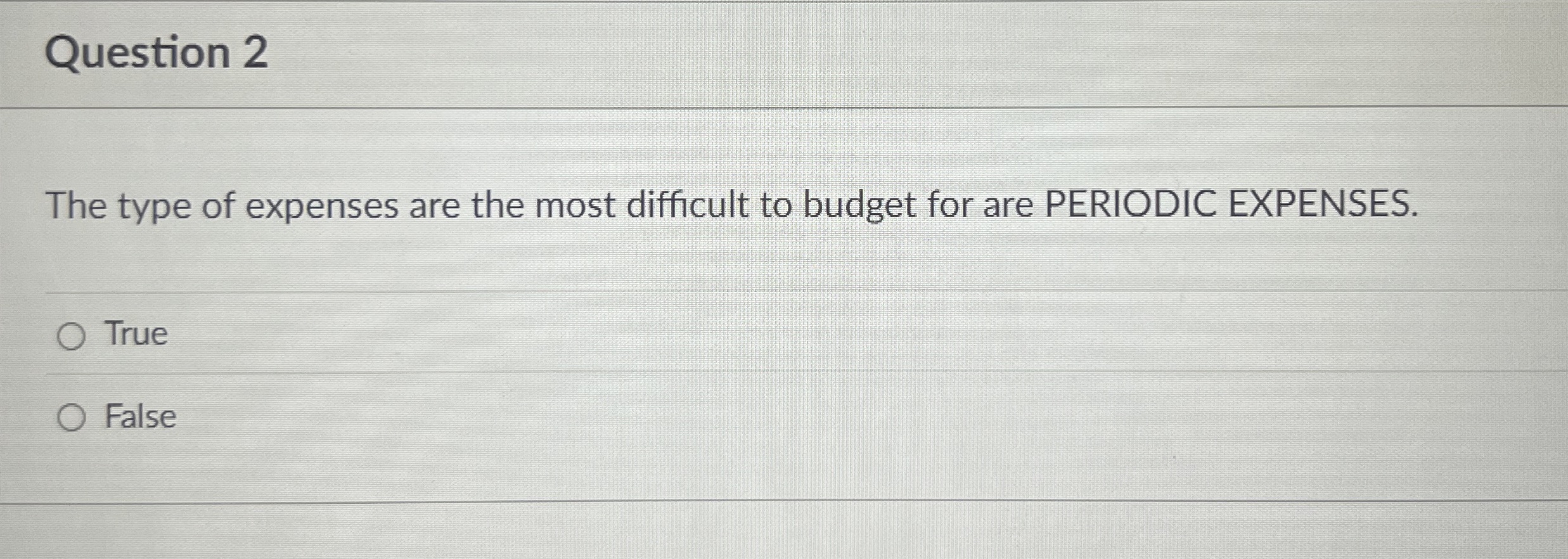 Solved Question 2The type of expenses are the most difficult | Chegg.com
