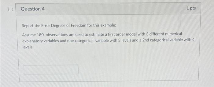 Solved Report the Error Degrees of Freedom for this example: | Chegg.com