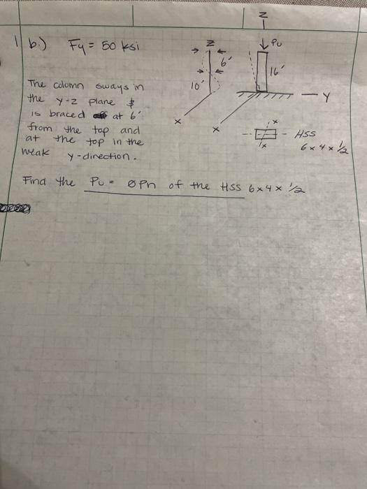 Solved T. Using the column charts Find kx for the column OA. | Chegg.com