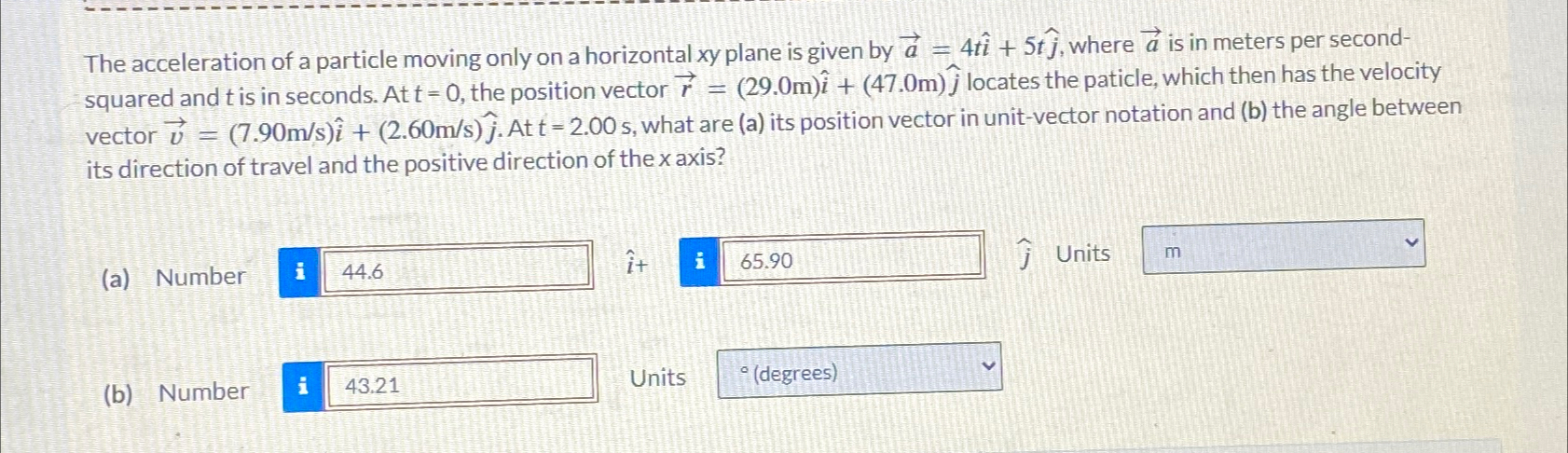 Solved The acceleration of a particle moving only on a | Chegg.com
