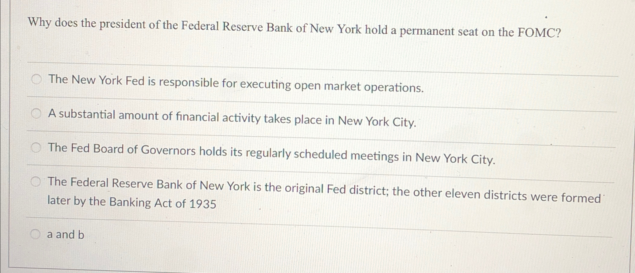 Solved Why does the president of the Federal Reserve Bank of | Chegg.com