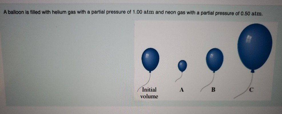 Solved A balloon is filled with helium gas with a partial | Chegg.com