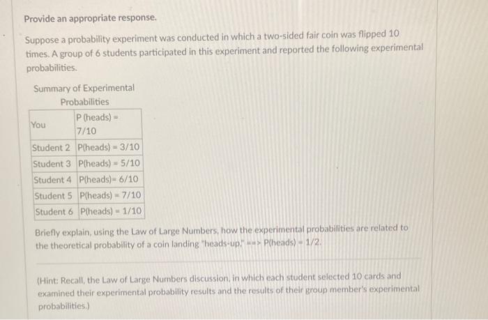 Solved suppose a probability experiment was conducted in | Chegg.com
