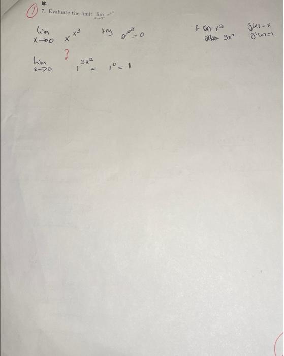 Solved 1) 7. Evaluate the limit limx→a+x2 limx→0xx3 try | Chegg.com