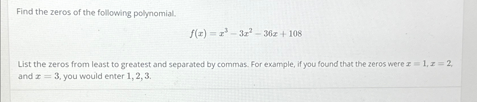 Find the zeros of the following | Chegg.com