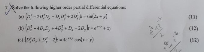 Solved Solve the following higher order partial differential | Chegg.com