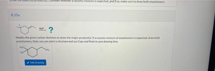 Solved we consider whether a racemic mixture is expected, | Chegg.com