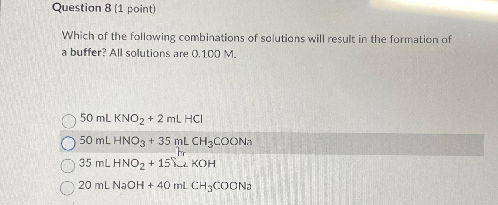 Solved Question 8 (1 ﻿point)Which of the following | Chegg.com