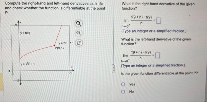 Solved Compute the right-hand and left-hand derivatives as | Chegg.com