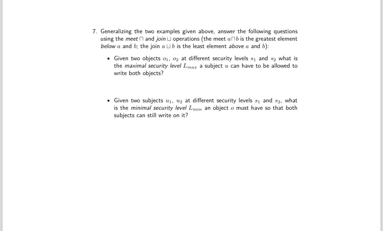 Solved Generalizing the two examples given above, answer the | Chegg.com