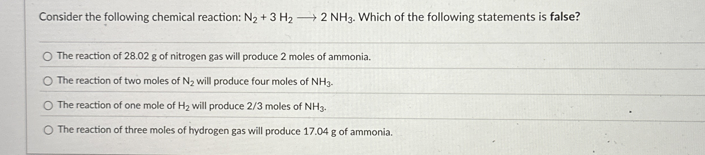 Solved Consider the following chemical reaction: | Chegg.com