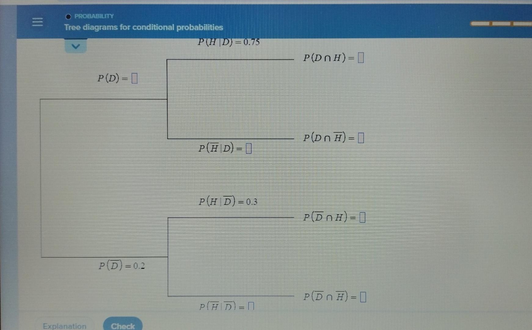 Solved 0/5 Mari Tree diagrams for conditional probabilities | Chegg.com