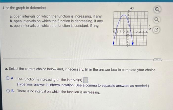 Solved Use the graph to determine a. open intervals on which | Chegg.com