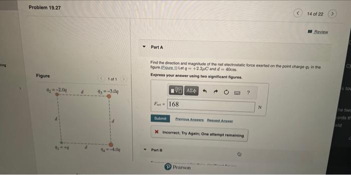 Solved q=+2.2μC and d=40 cm Exprese your answer using two | Chegg.com