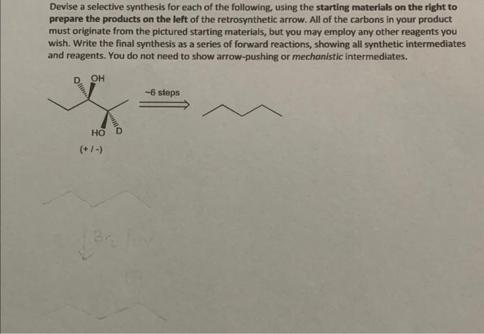 Solved Devise a selective synthesis for each of the | Chegg.com