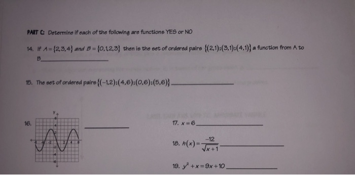 Solved PART e Determine if each of the following are | Chegg.com