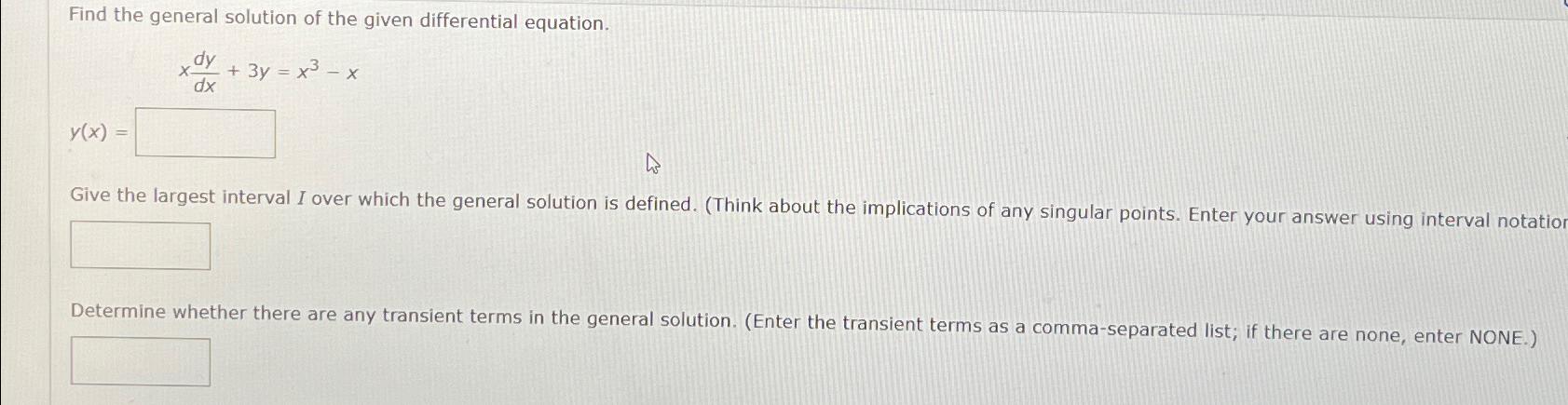 Solved Find the general solution of the given differential | Chegg.com