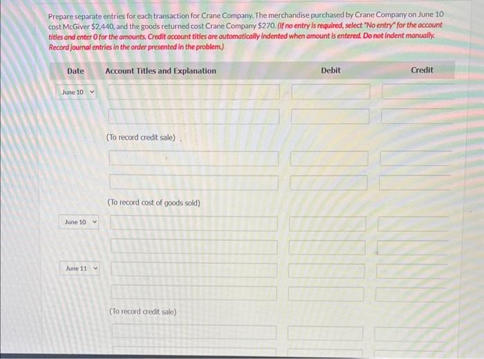 Solved Prepare separate entries for each transaction for | Chegg.com