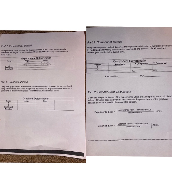Part 2: Component Method Using the component method | Chegg.com
