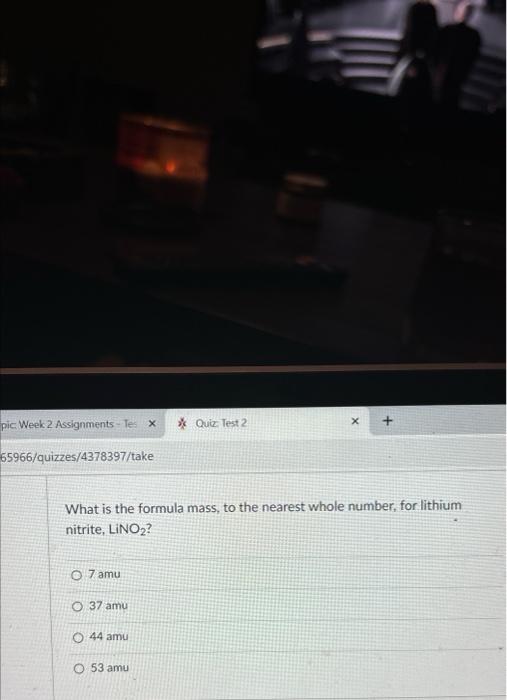 Solved What is the formula mass, to the nearest whole | Chegg.com