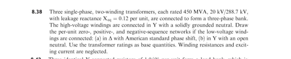 Solved Three single-phase, two-winding transformers, each | Chegg.com