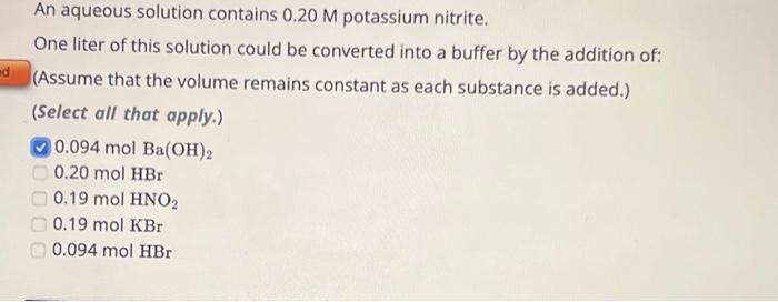 Solved An aqueous solution contains 0.25M ammonia. One liter | Chegg.com