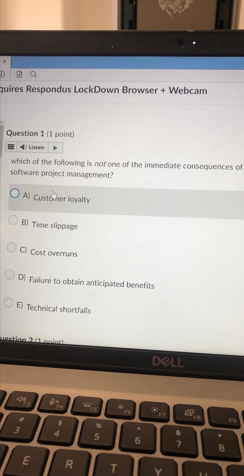 Solved quires Respondus LockDown Browser + ﻿WebcamQuestion | Chegg.com