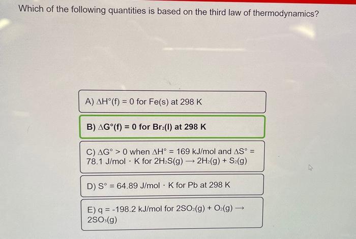 Solved Which of the following quantities is based on the | Chegg.com