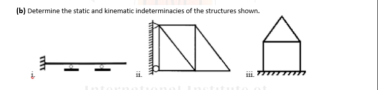 Solved (b) ﻿Determine the static and kinematic | Chegg.com