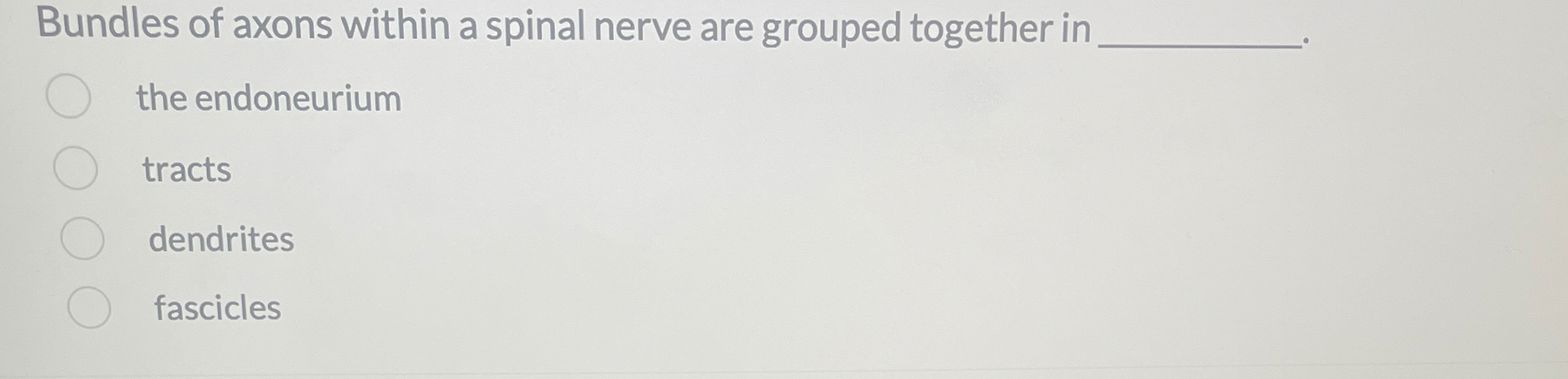Solved Bundles of axons within a spinal nerve are grouped | Chegg.com
