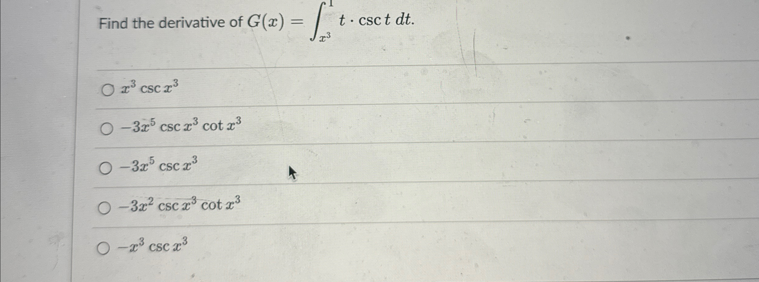 Solved Find the derivative of | Chegg.com