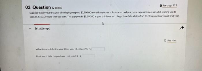 Solved 02 Question (2 points) a 5 ee page 522 . Suppose that | Chegg.com