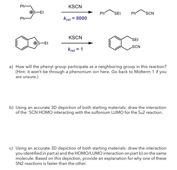 a) How will the phenyl group participate as a | Chegg.com