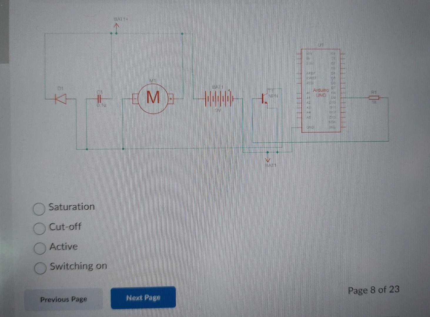 Solved In The Following Circuit The Transistor Is Acting As