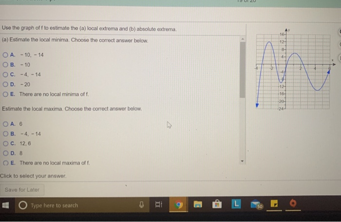 Solved Use the graph off to estimate the (a) local extrema | Chegg.com