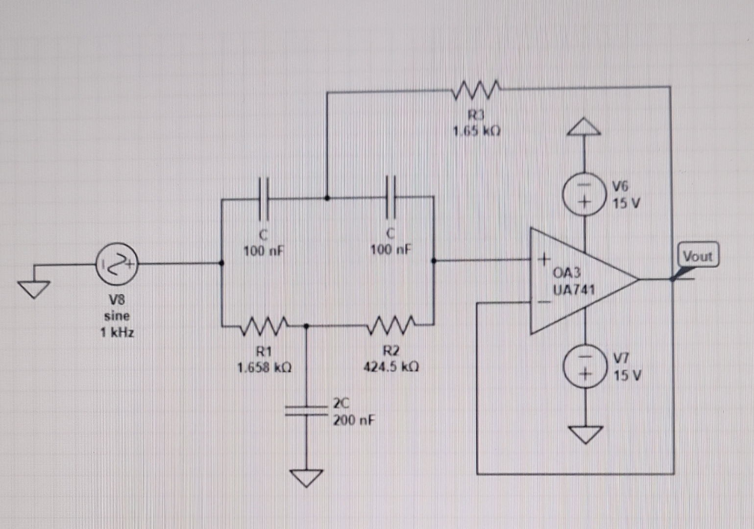 Solved if the quality is eight calculate the notch R,C to | Chegg.com