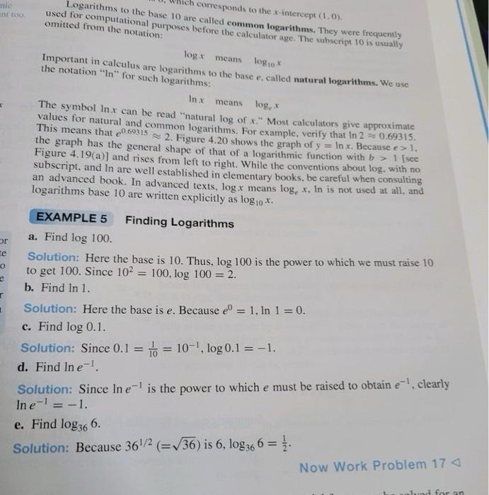 Logarithms to the base 10 used for computational | Chegg.com