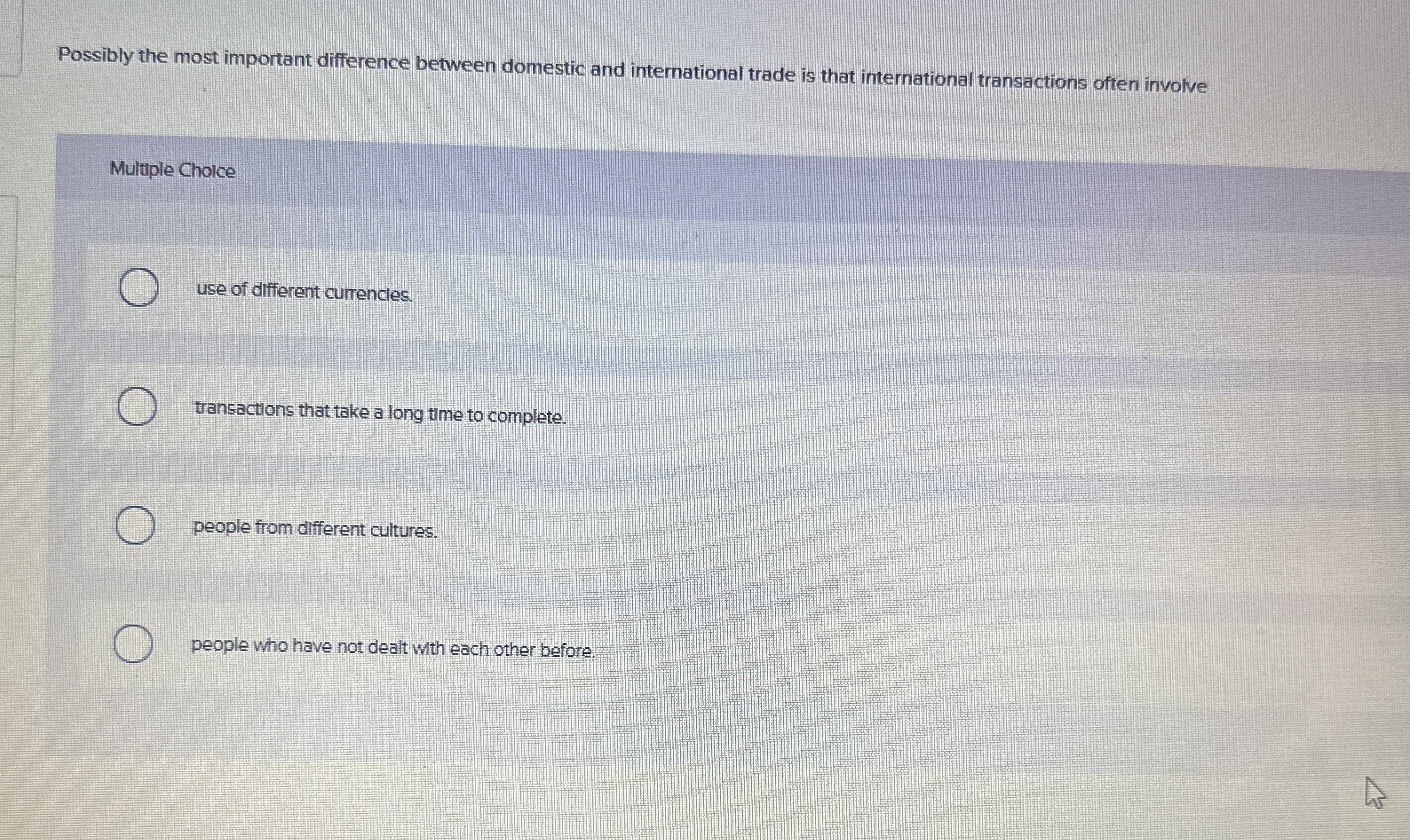 Solved Possibly the most important difference between | Chegg.com